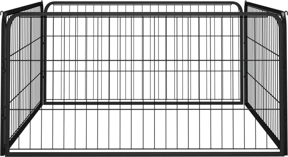 vidaXL Ohrádka pro psy 4 panely černá 100x50 cm práškovaná ocel [171794]