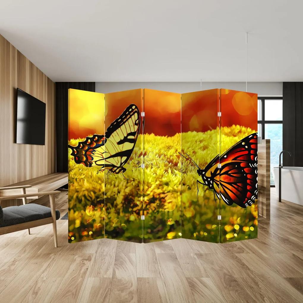 Paraván - Motýli (210x170 cm)
