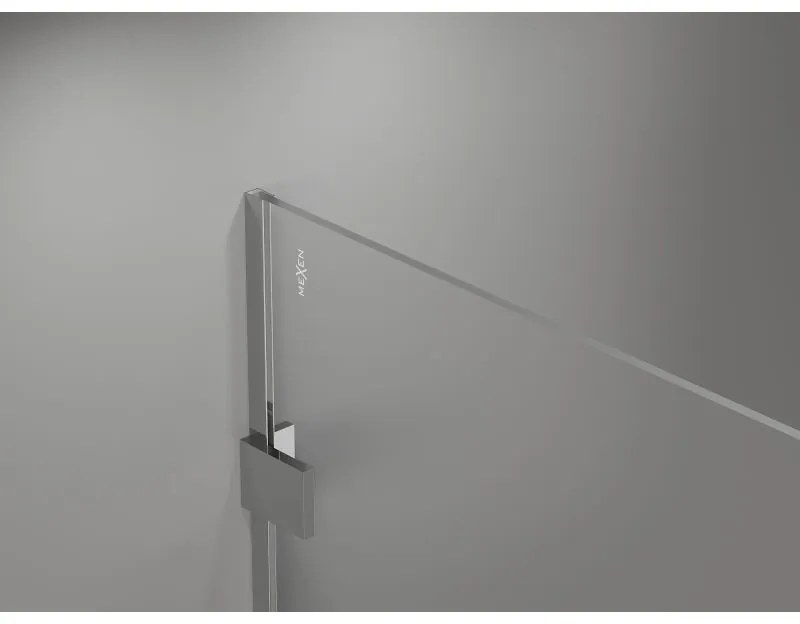 Mexen Lunar sprchová stěna levá 160 x 200 cm, 8mm čiré sklo, chromová, 830-160-000-01-00-L