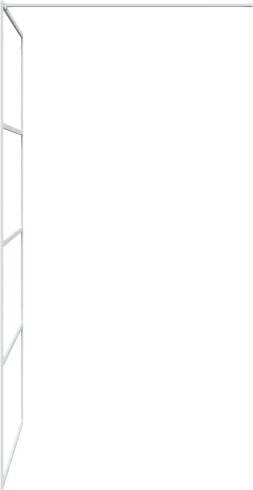 Sprchová zástěna walk-in bílá 115 x 195 cm čiré ESG sklo 152143