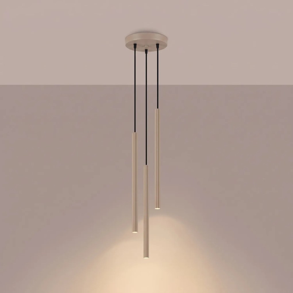 Sollux Lighting Závěsné svítidlo ARCHE 3P taupe