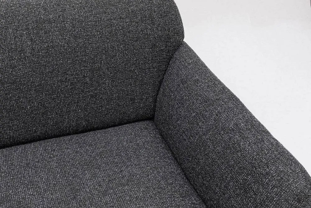Designová rohová sedačka Jamiya 280 cm tmavě šedá - levá