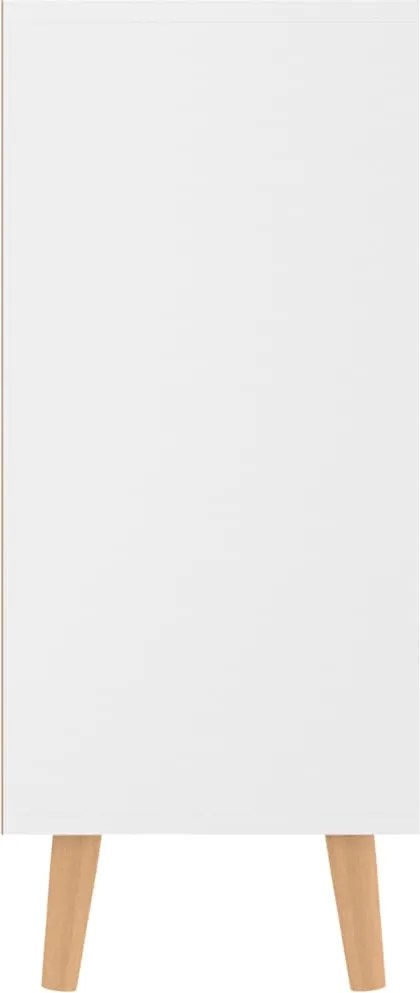 Příborník bílý s vysokým leskem 90x30x72 cm kompozitní dřevo 326819