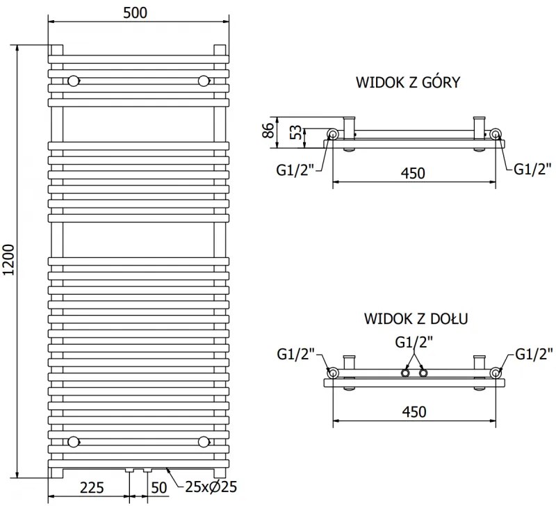 Mexen Sol, elektrické topné těleso 1200x500 mm + topná tyč 600 W, bílá, W125-1200-500-2600-20