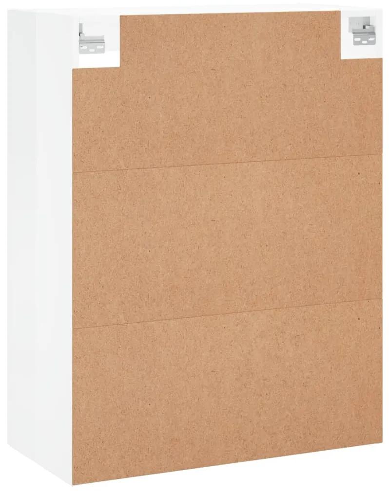 Nástěnné skříňky 2 ks bílé s vysokým leskem kompozitní dřevo,  3197915