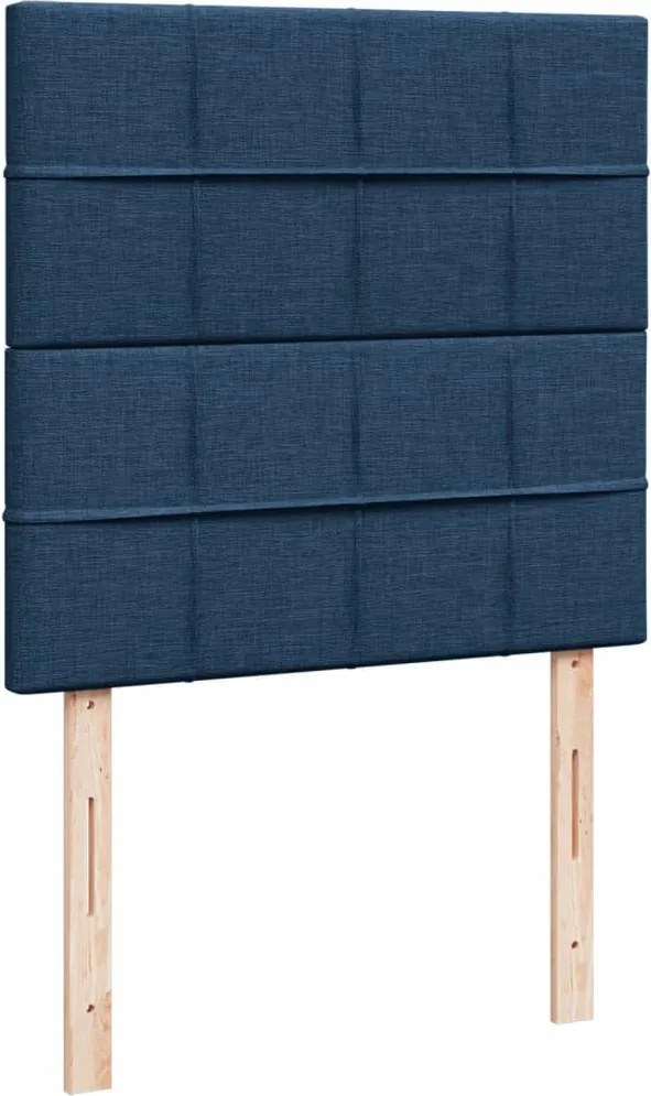 Box spring postel s matrací modrá 90x200 cm textil 3291169