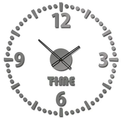 Nalepovací hodiny Time stříbrné