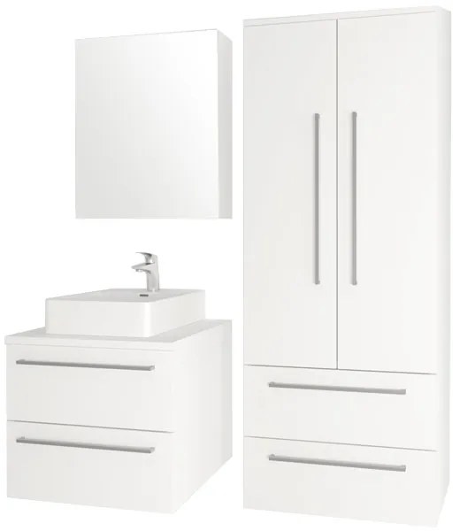 Mereo Mereo, Bino, koupelnová skříňka vysoká 163 cm, dvojitá, Multidecor, CN699WLP1
