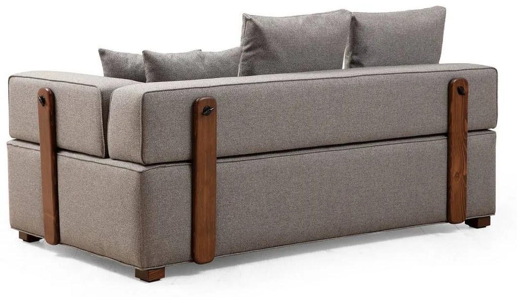 Designová rohová sedačka Galatea 360 cm šedá - levá
