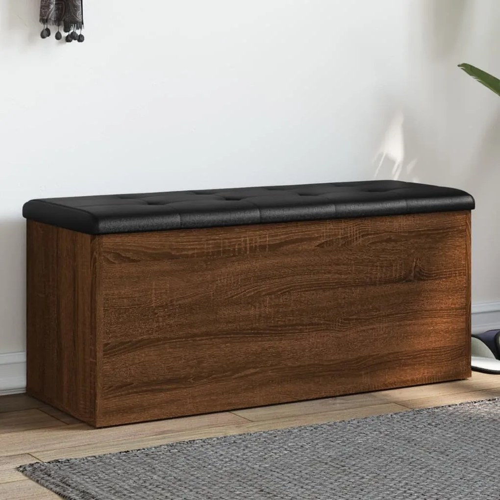 vidaXL Úložná lavice 102 x 42 x 45 cm kompozitní dřevo [835055] Barva: dub sonoma