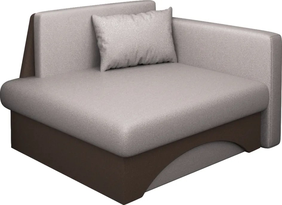 Rozkládací křeslo, béžovošedá Taupe/hnědá, KUBOŠ NEW UNI