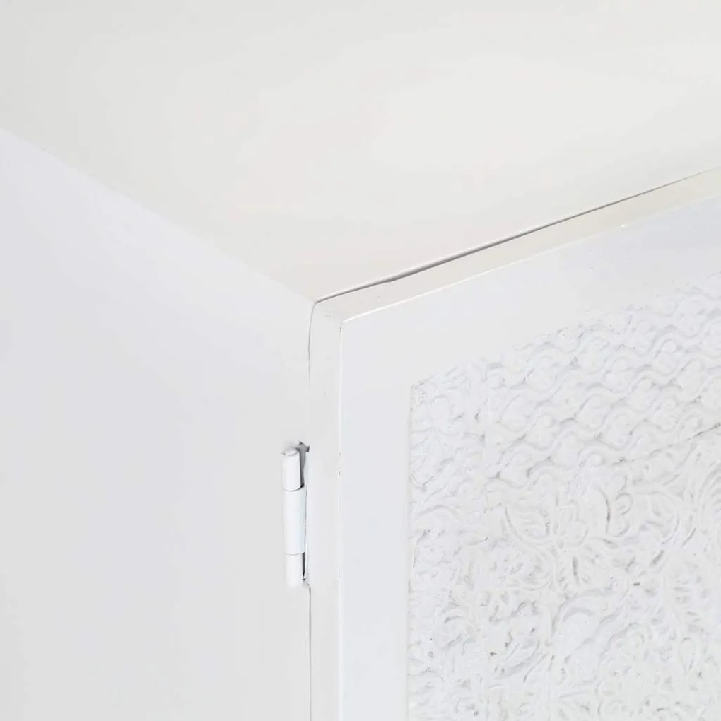 TV stolek bílý 115 x 30 x 46 cm masivní mangovníkové dřevo 323580