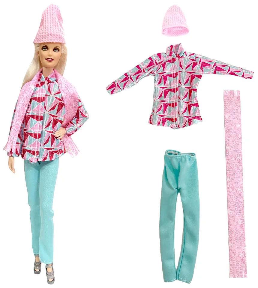 Šatičky pro panenku Barbie - zimní outfit (30 cm) Barva: M