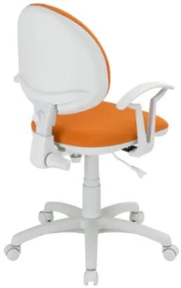 Nowy Styl Smart white GTP kancelářské křeslo oranžové