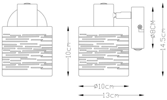 Globo 15342-1 - Nástěnné svítidlo TUNNO 1xE14/15W/230V
