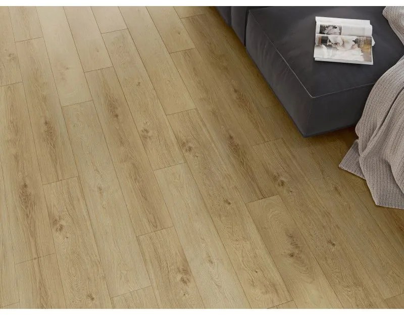 Mexen Anniston, vinylová podlaha 1240x182 mm SPC 6,5 mm, IXPE 1,5 mm, 4stranná V-drážka, dub, F1038-1240-182-505-4V1-01