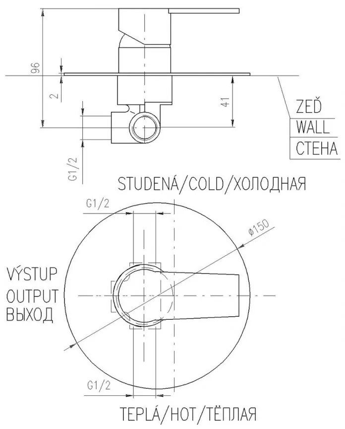 Arttec Vodovodní baterie sprchová vestavěná COLORADO, Barva: chrom CO183L