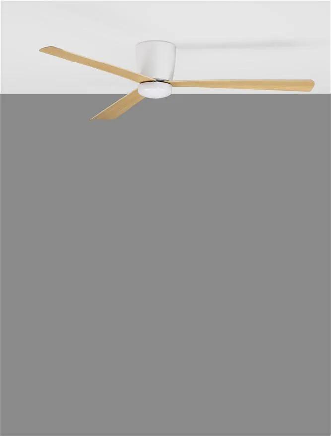 Nova Luce Stropní ventilátor DELL tělo z hliníku, 3ABS dřevěné listy Barva: dřevo