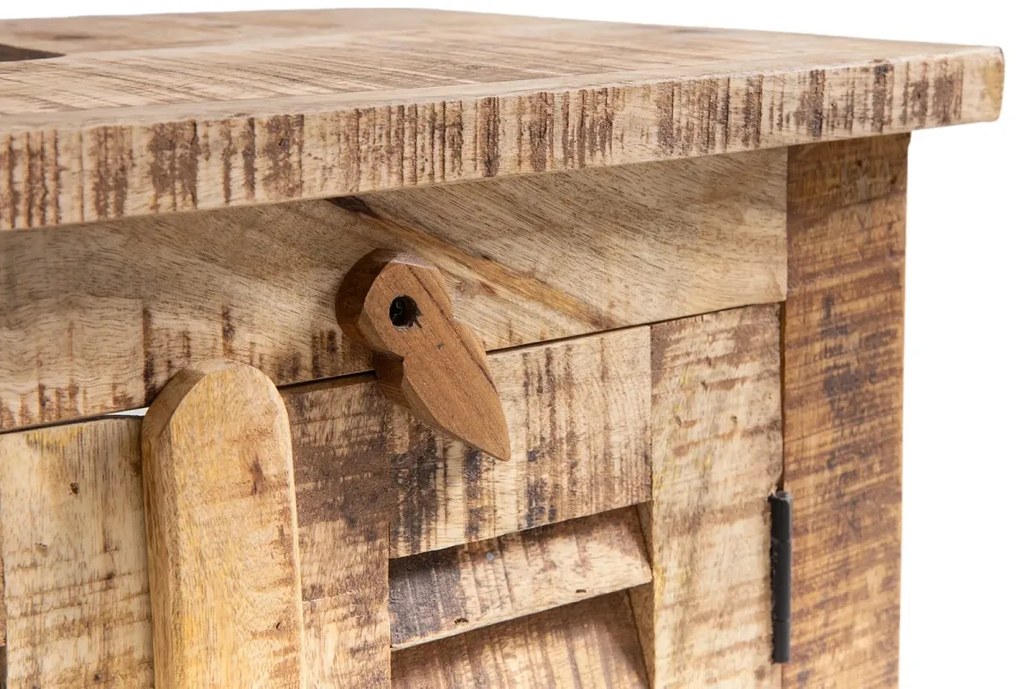 furniture-nabytek.cz - Masivní skříňka pod umyvadlo Carino z mangového dřeva, lakovaná, hnědá – 52×30×60 cm