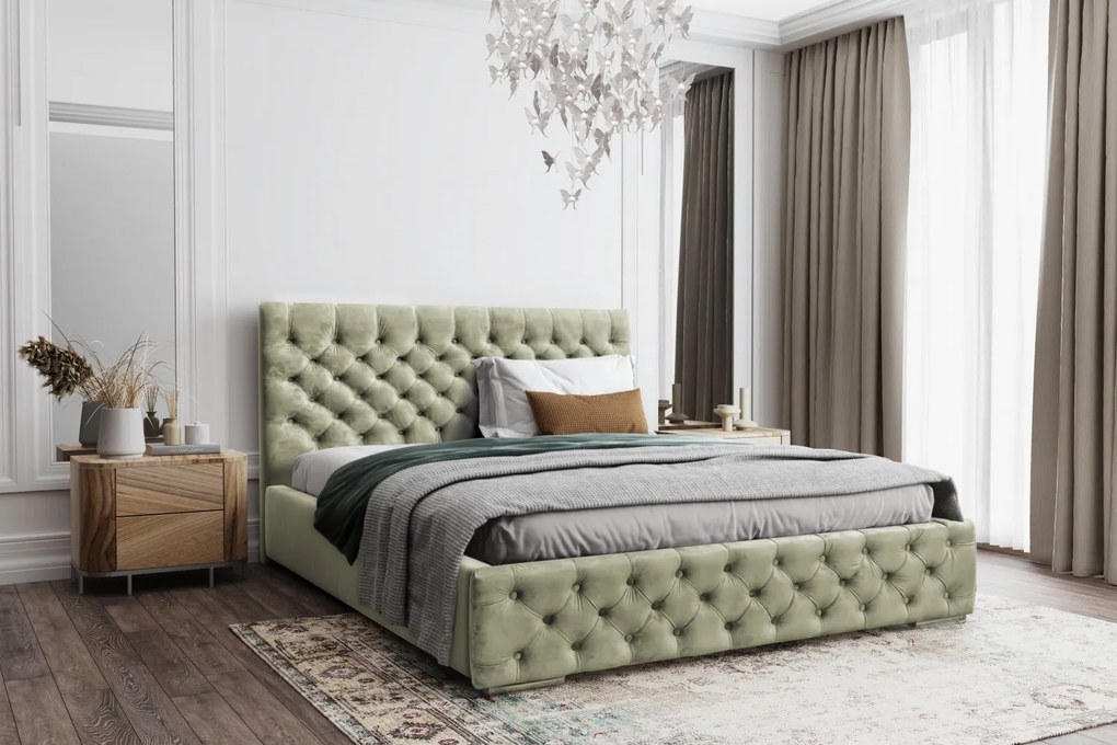 Postel MODEL 02 140x200 světlezelená - MAGIC VELVET 2243