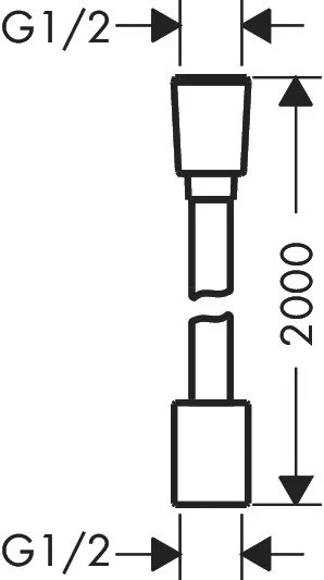 Hansgrohe Designflex, textilní sprchová hadice 2000 mm, bílá matná, HAN-28230700