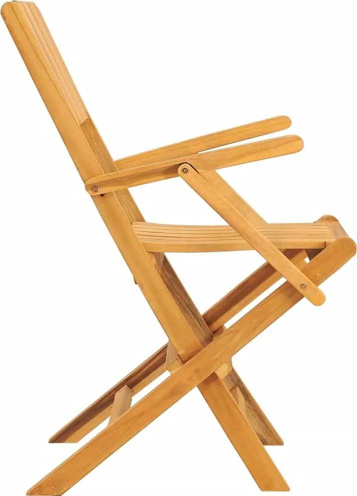 vidaXL Skládací zahradní židle 2 ks 55x61x90 cm masivní teakové dřevo [362760]