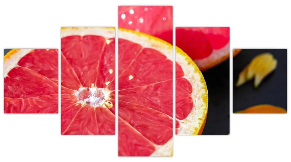 Obraz rozkrojených grapefruitů (125x70 cm)