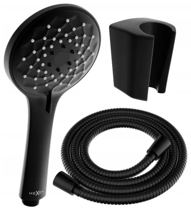Mexen příslušenství - 1-bodový ruční sprchový set R-74, černá, 785746052-70