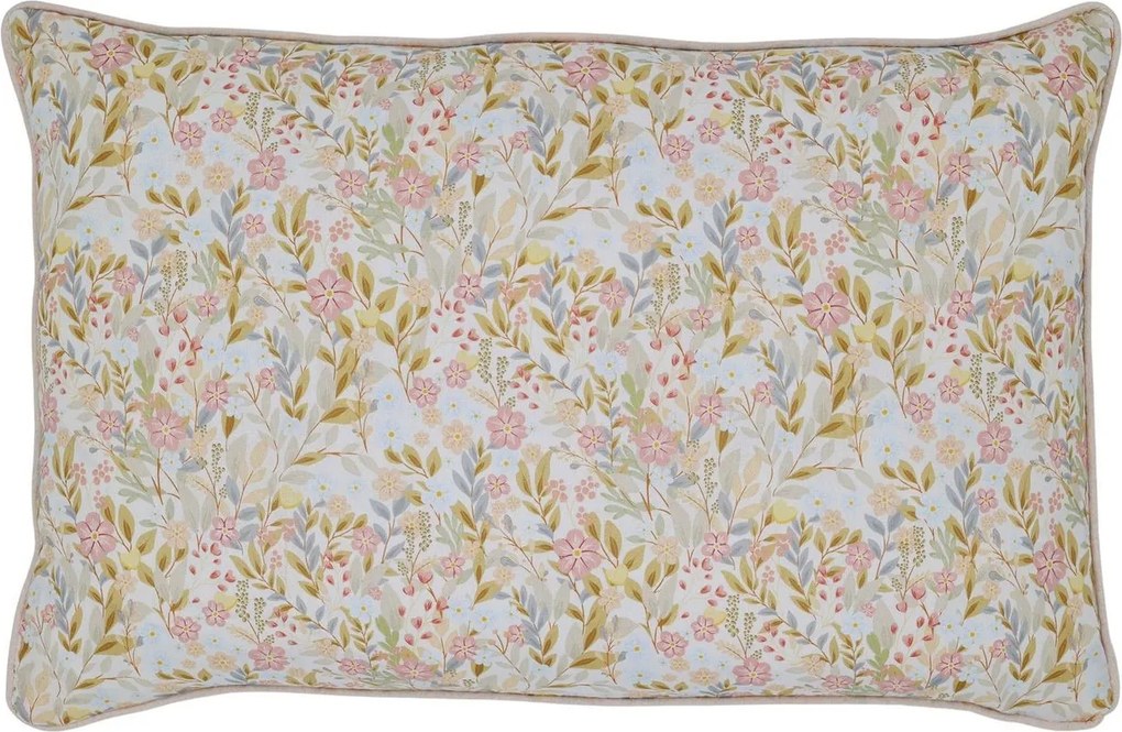 Růžovo-modrý povlak na polštář s květy Aix Wild Flowers - 35*50 cm