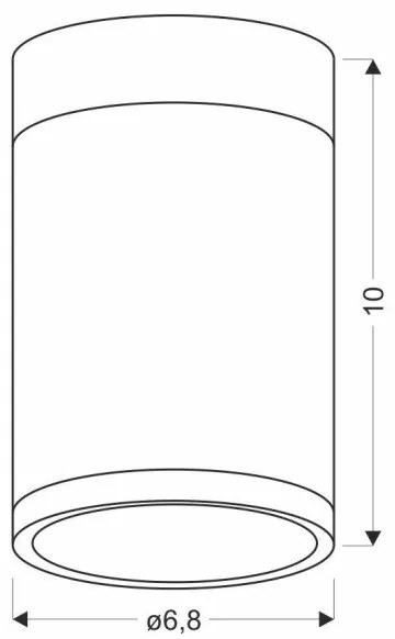 Stropní svítidlo TUBA GU10/15W/230V
