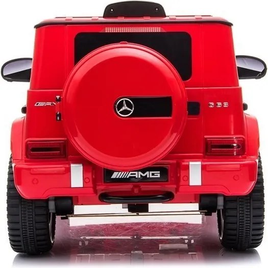 LEAN CARS Elektrické autíčko Mercedes G63 AMG červené, LED, MP3