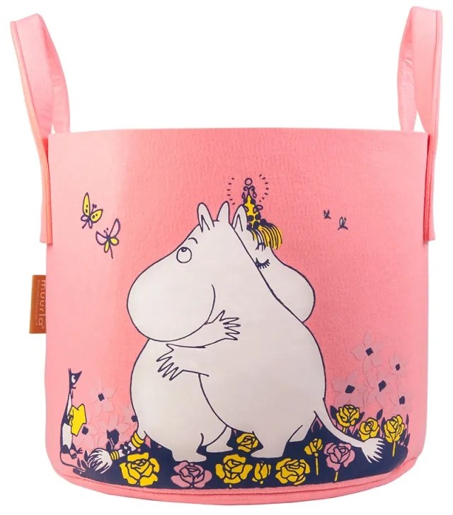 Úložný koš Moomin Hug 30l, růžový