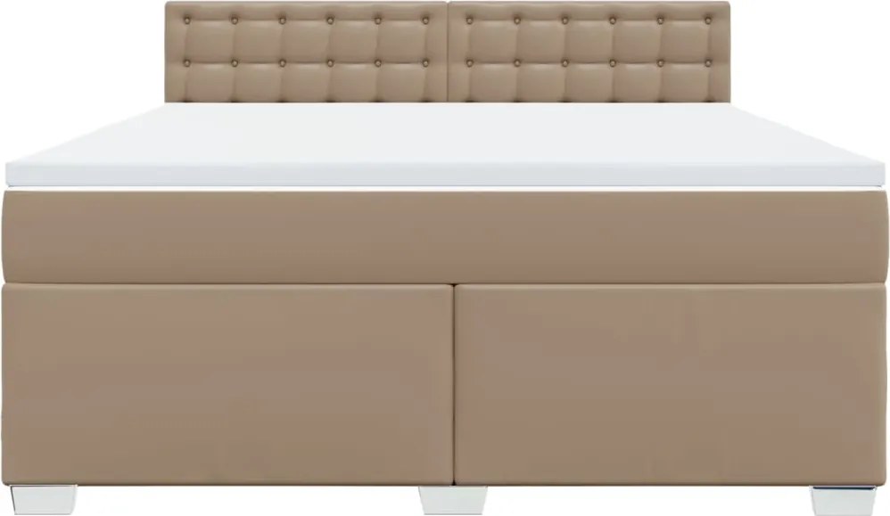Box spring postel s matrací cappuccino 180 x 200 cm umělá kůže 3288435