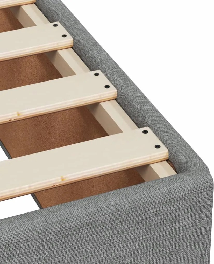 Rám postele bez matrací světle šedá 120x190 cm textil 3284457
