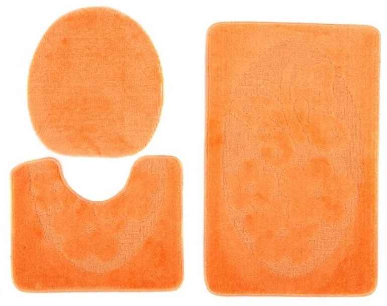Koupelnové předložky 1125 oranžové 3 ks 50x80cm