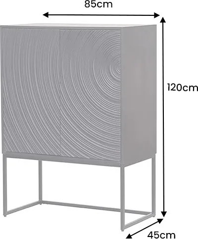 Designová vysoká komoda Waseemah 120 cm černé mango