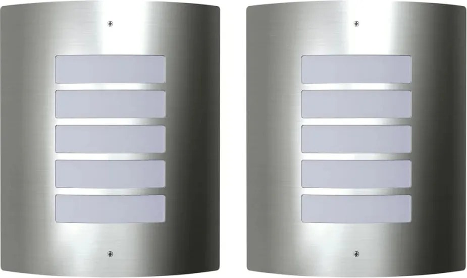 Nerezové vodotěsné nástěnné svítidlo - 2 ks - 60 W 160162