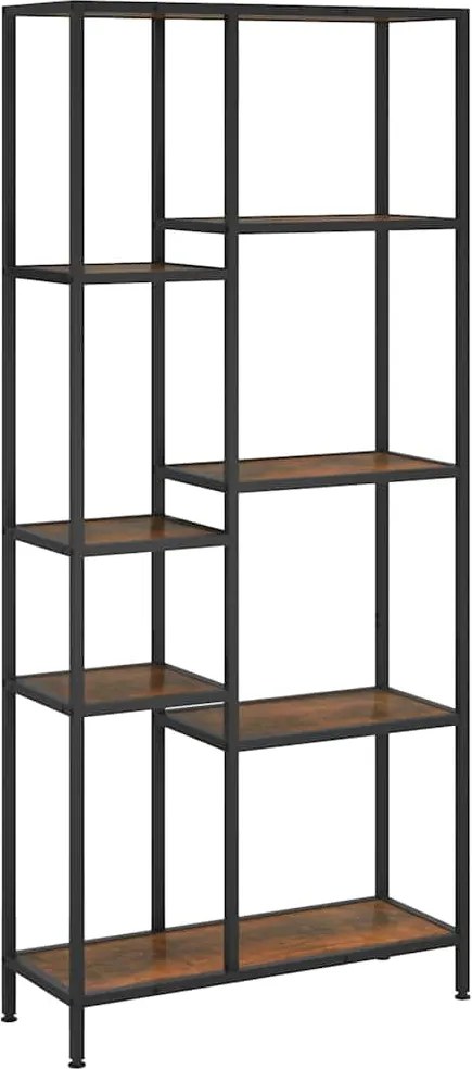 Knihovna 80x30x180 cm ocel a kompozitní dřevo 336360