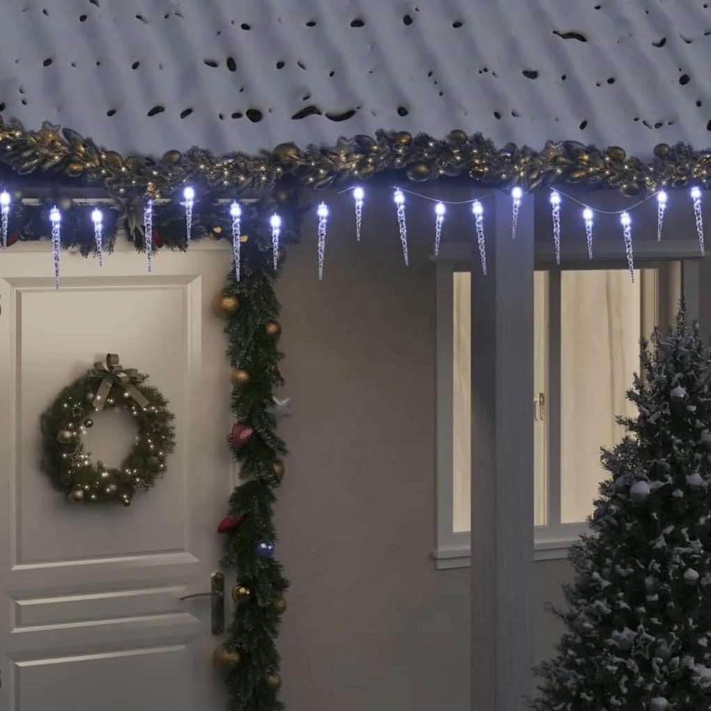 Vánoční světelné rampouchy 200 studeně bílých LED 20m akryl PVC - Default Title