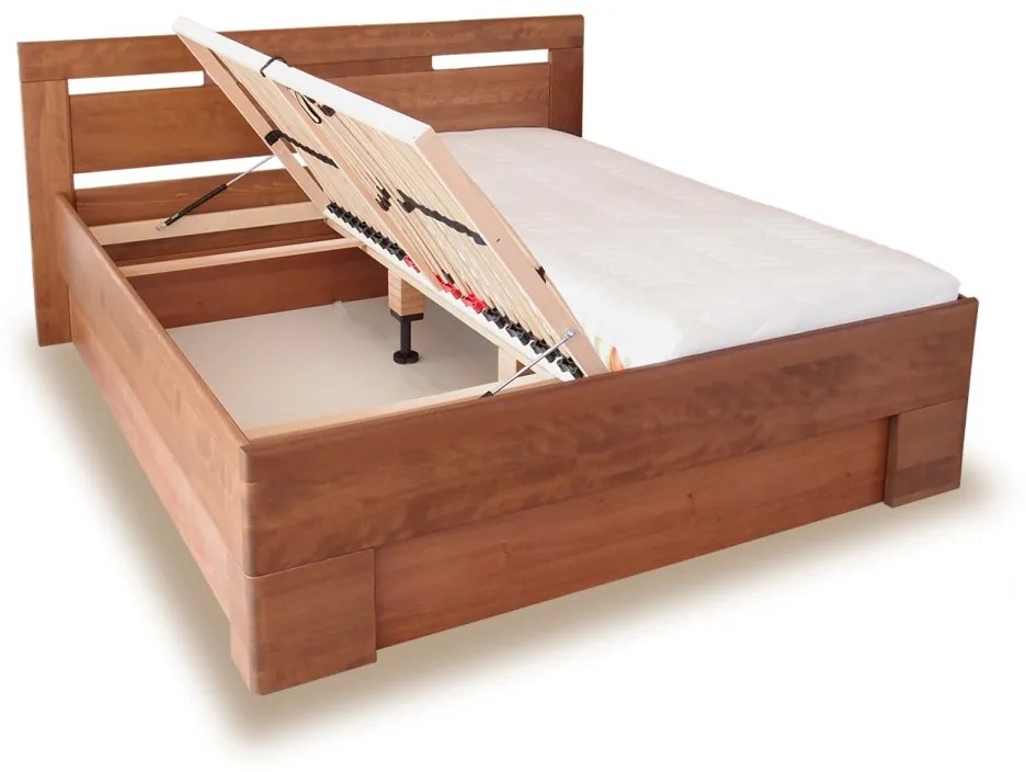 Zvýšená postel s úložným prostorem VAREZZA 5 senior 160x200, 180x200, masiv buk KOLACIA Design, 160x200 cm