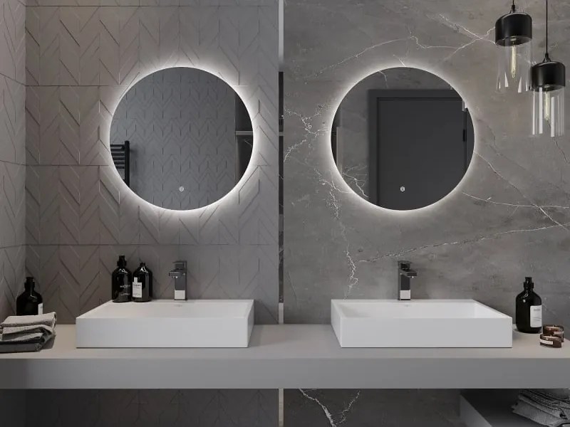 Mexen Erg kulaté podsvícené koupelnové zrcadlo, 60 cm, LED 6000K, antifog - 9823-060-060-611-00