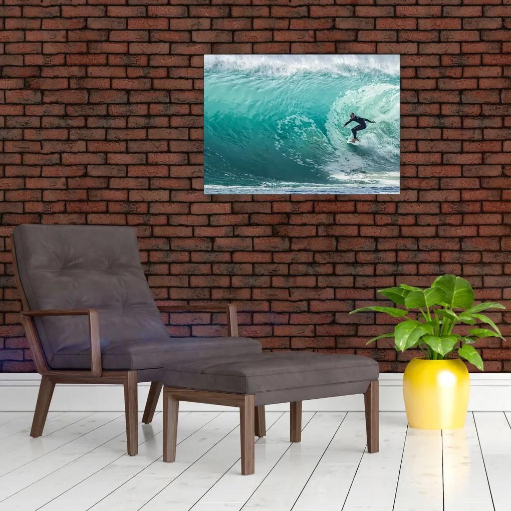 Skleněný obraz surfování (70x50 cm)