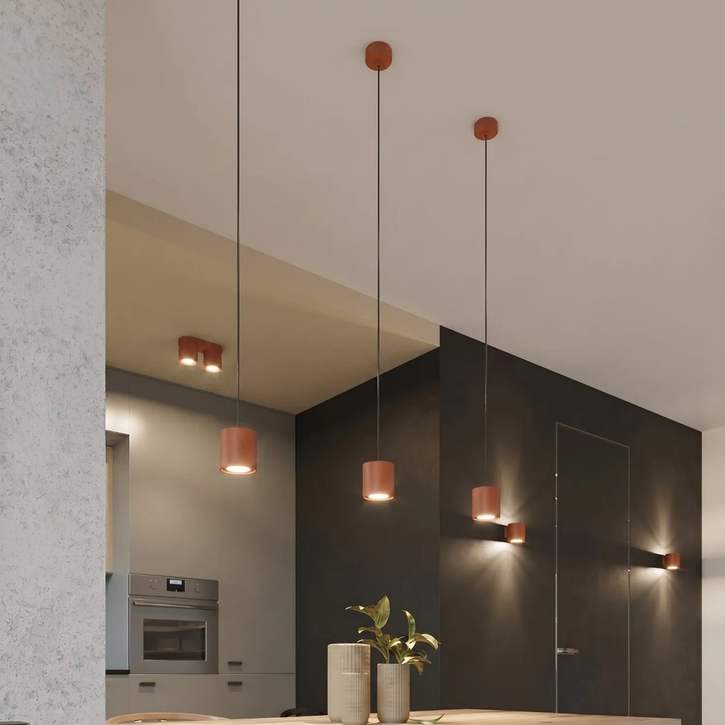 Sollux Lighting Stropní svítidlo ORBIS 2 okrově červené