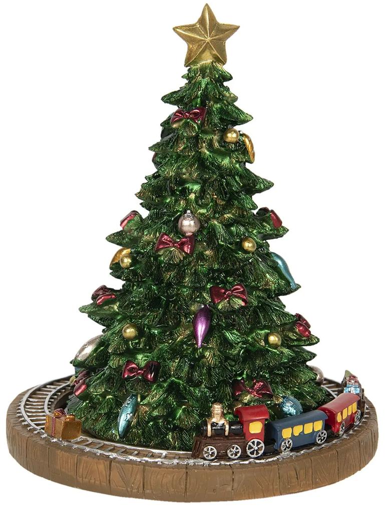 Hrací vánoční stromek s vláčkem - Ø 15*18 cm