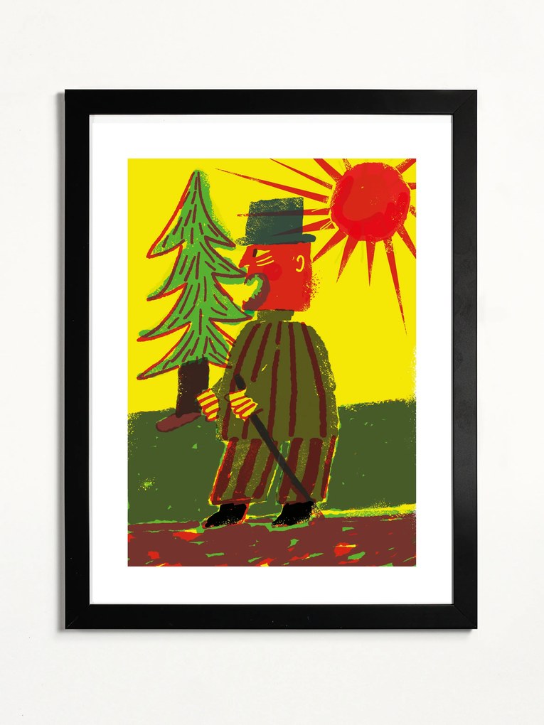 Přemysl Černý | Na procházce Rám: Bílý, Velikost: 60 x 40 cm