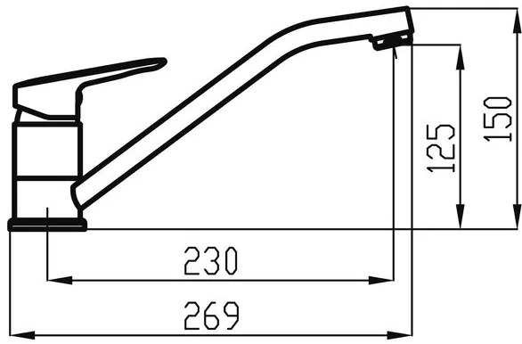 Novaservis Metalia 54 Dřezová otočná baterie, chrom 54091,0