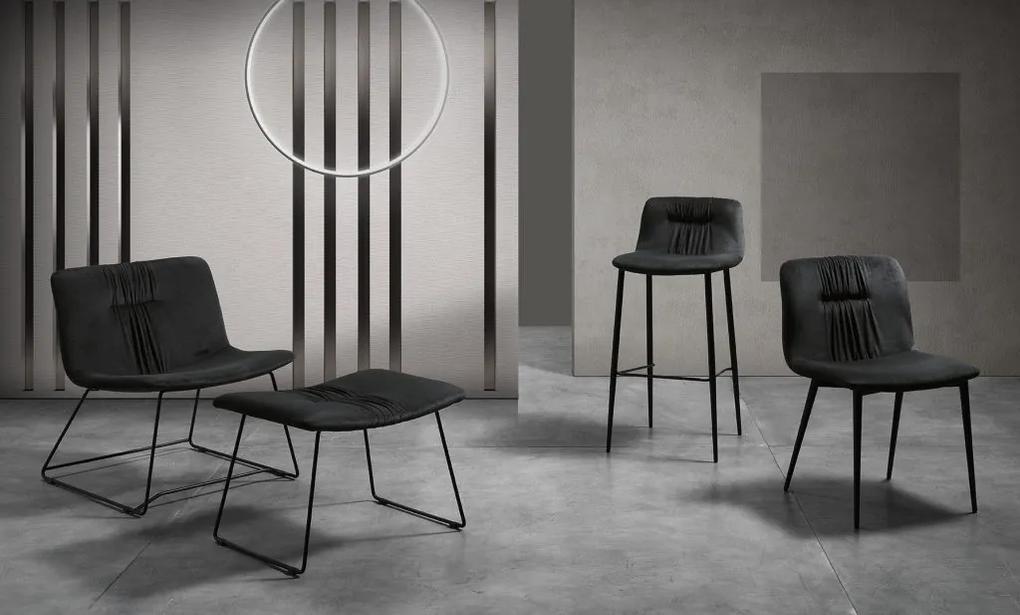 Max Home Luxusní židle Nataly vzorník tkaniny: crystal 01, nohy: kovové kónické NERO OPACO