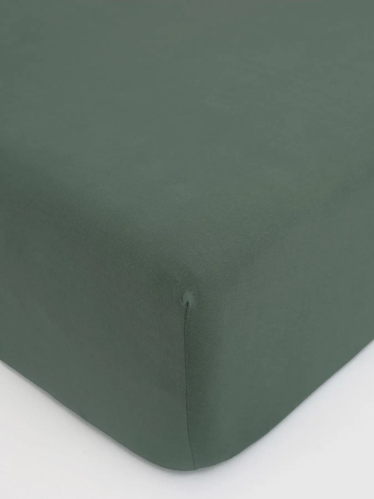 MK Lůžkoviny Jersey prostěradlo Classic 200 × 200 cm - olivová