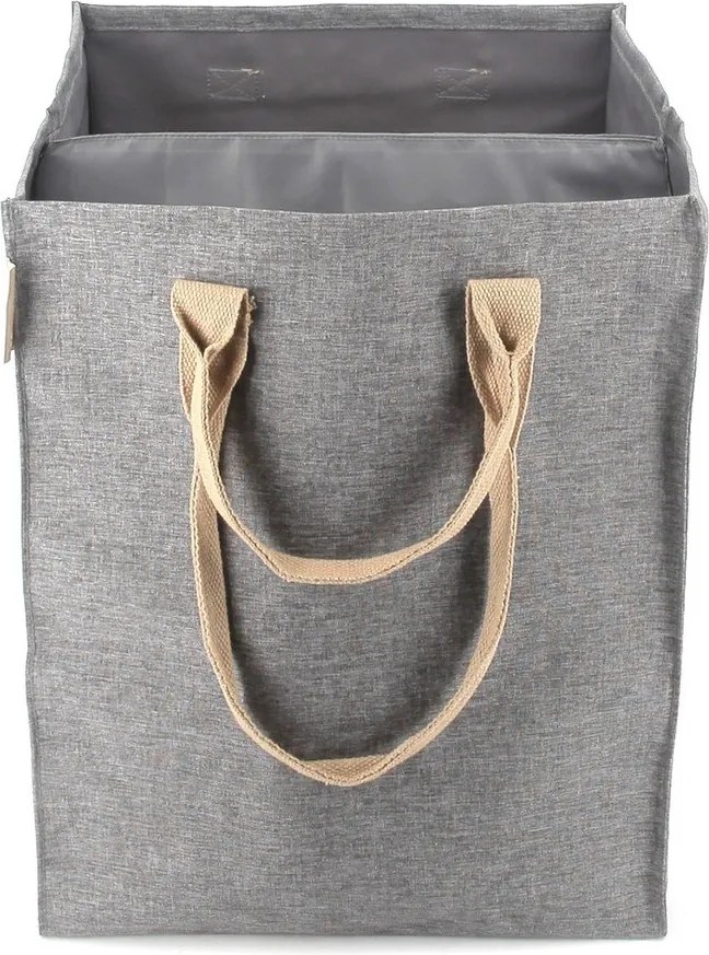 Šedý látkový koš na prádlo 71 l Laundry Hub Tweed duplo – Rolser