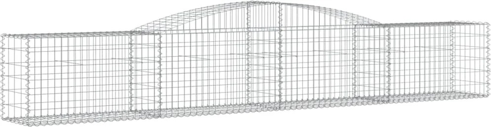 Klenuté gabionové koše 7 ks 400x50x60/80 cm pozinkované železo 3146975